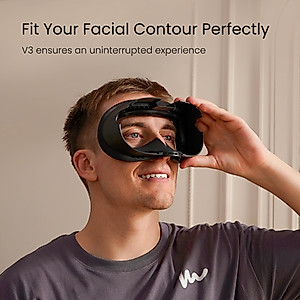 KIWI design V3 Facial Interface, Face Pad Compatible with Meta Quest 3 Accessories, NOT Compatible with Meta Quest 3S