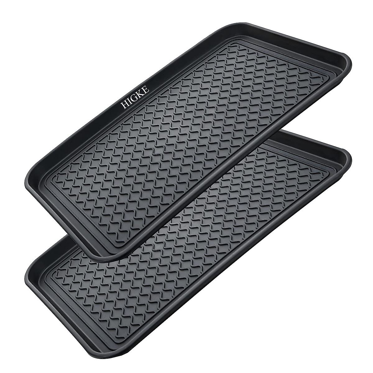 Boot Tray for Entryway Indoor, 2Pack Anti-Slip Large Shoe Tray, Multi-Purpose Rubber Shoe Drip Trays for Dog and Cat Food Bowls