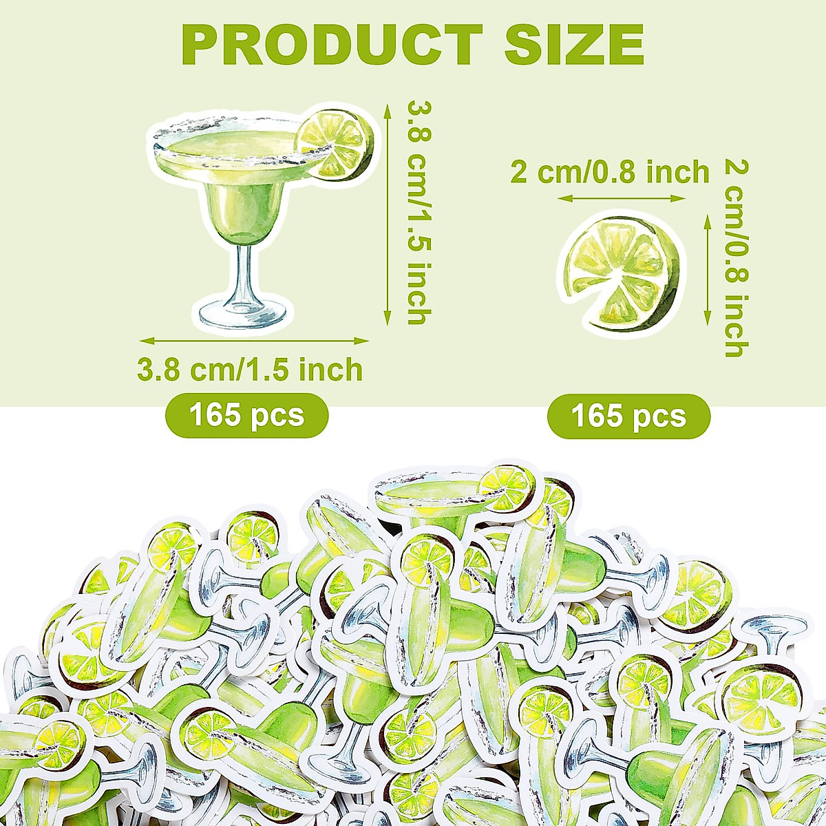 Humyoun 330 Pcs Margarita Glasses Confetti Margarita Party Decorations Margs and Matrimony Bachelorette Decor Margarita Table Confetti Decor for Mexican Day Bridal Shower Tropical Party