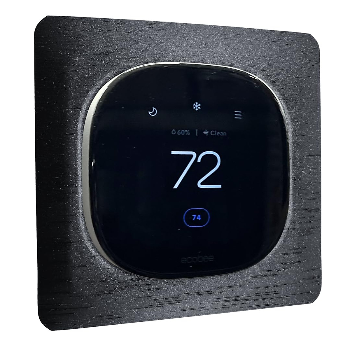 Charcoal Square Wall Plate for Ecobee Smart Thermostat Enhanced and Premium Cover Trim Backplate