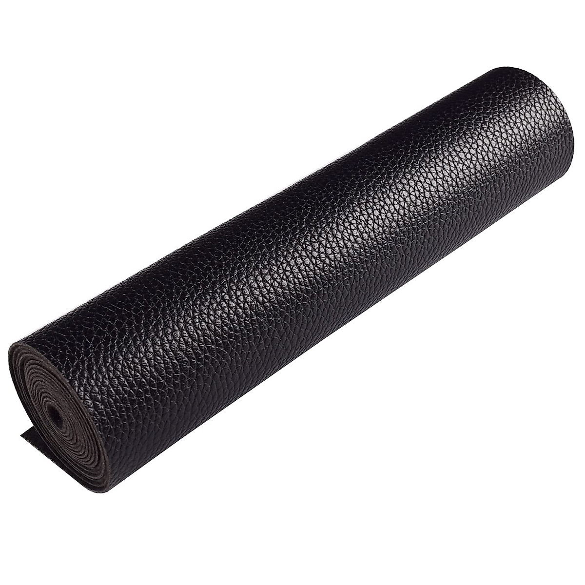 HGUAN Solid Color Black Faux Leather Sheets 12"X53"(30cmX135cm),Very Suitable for Making Leather Earrings,Bows,and DIY Projects (Black)