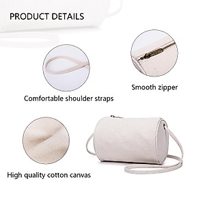 YONBEN Cross Body Bag Womens Casual Cylinder Shape Handbag Simply New Popular Shoulder Bag Lightweight Stylish (Black)