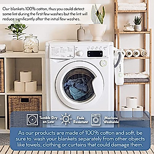 Boho Throw Blankets Queen Size Gray Blanket 100% Cotton Blanket for Bed Extra Soft Queen and Giant Blanket Queen Size Boho Blanket Lightweight Muslin Throws 51X67,87x95 (Grey, Queen)