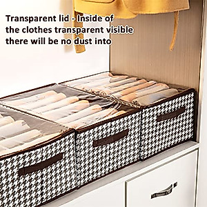 uapryti Drawer Organizers for Clothing - Foldable Closet Organizers and Storage,Washable Wardrobe Clothes Organizer(3PCS,6 Grids+7 Grids+9 Grids)