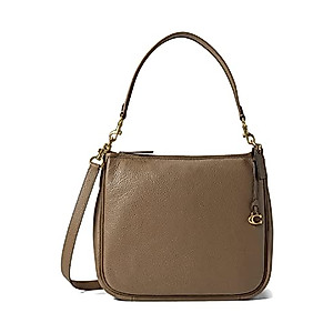 COACH Soft Pebble Leather Cary Shoulder Bag Dark Stone One Size