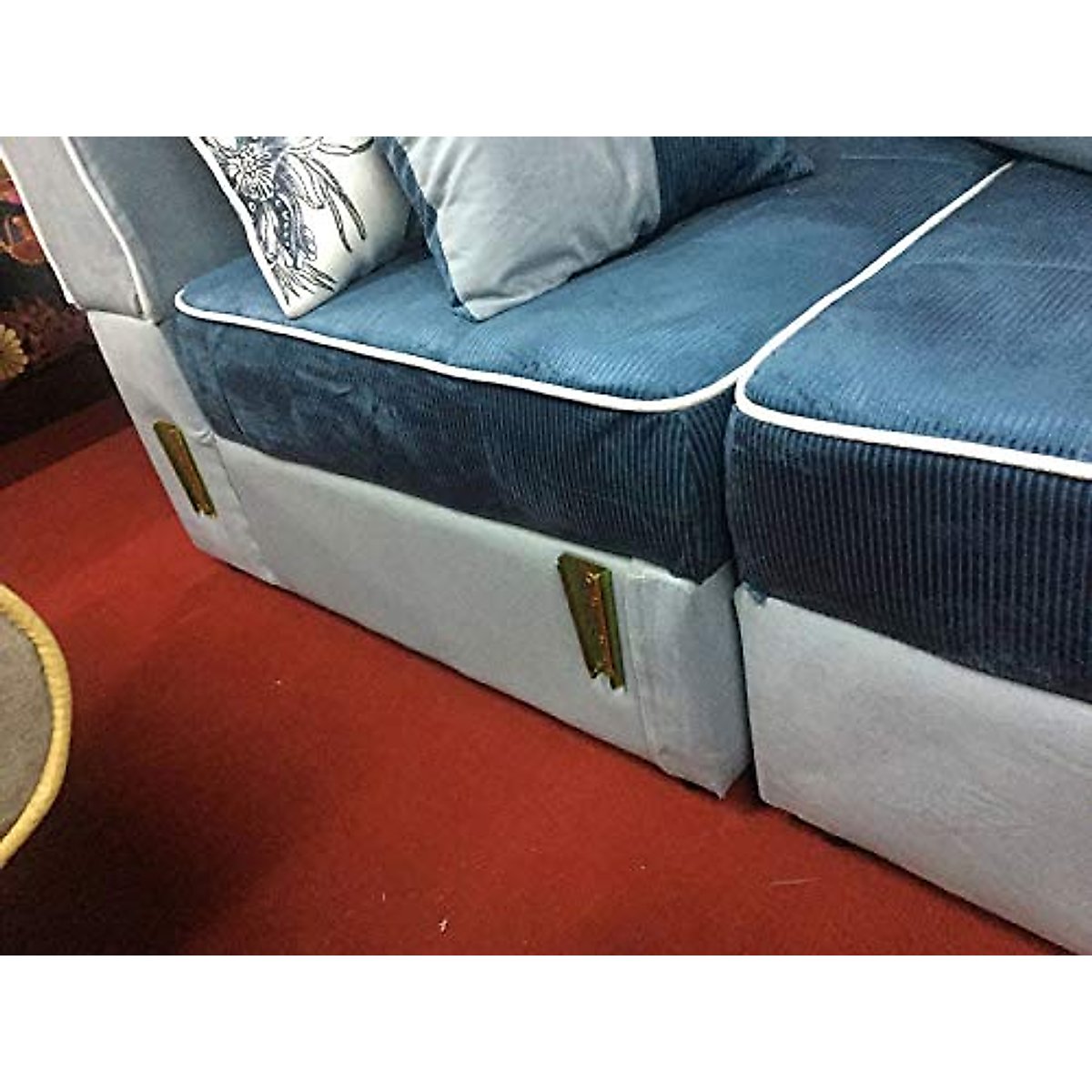 KAFENDA Sofa Latch, Sofa Slider, Bed Frame Accessories, Furniture Connector, Tapered Diagonal Bolt, Sofa Fixing Bolt, Interlocking Sofa Connector Bracket 【Length 120MM】(Color)