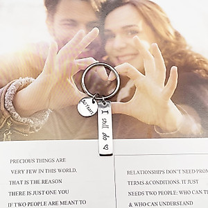 JJTZX I Still Do Keychain 10th 20th 30th 40th 50th Wife Husband Keyring Couples Keychains Wedding Gift(30 Years)
