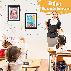Biubee Kids Art Frames, 10 x 12.5in Picture Photo Display Storage Frame, Children Front Opening Changeable Artwork Frame with White Mat for Home School Wall Decor, 2 Pcs