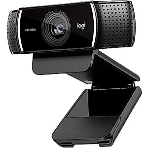 Logitech HD C922 Pro Webcam, 1080p Camera for Streaming Gaming Sessions, Background Replacement, Tripod Included