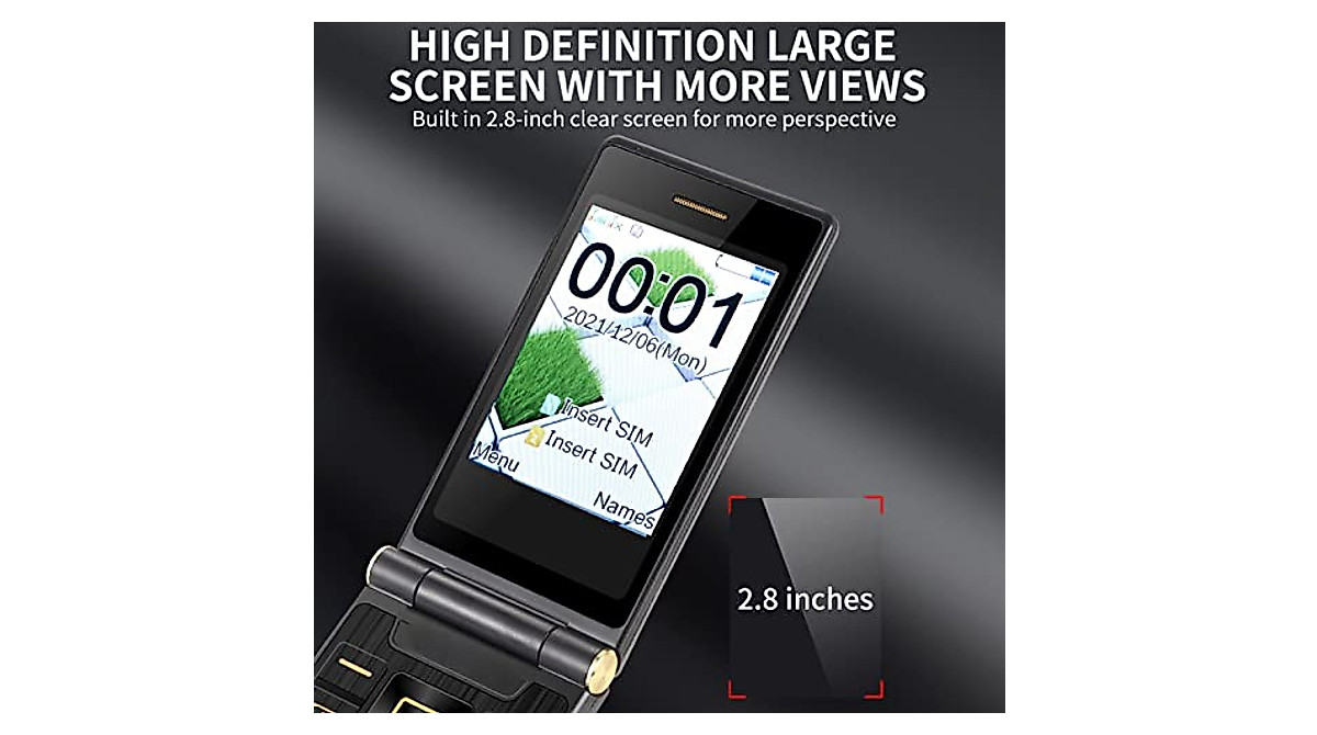 Zyyini Big Button Flip Phone for Seniors - Easy to Use