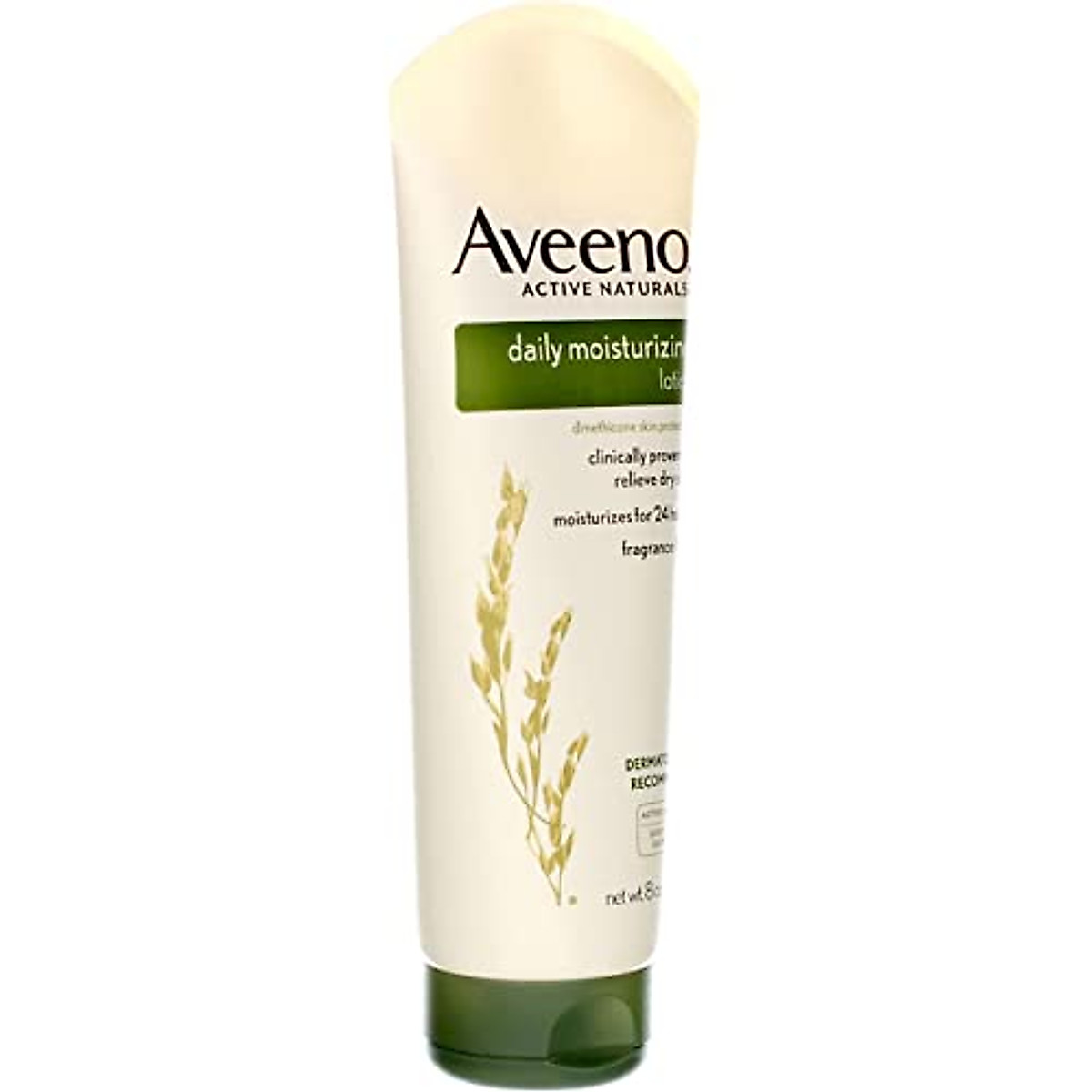 Aveeno Daily Moisturizing Body Lotion with Soothing Oat and Rich Emollients to Nourish Dry Skin, Fragrance-Free, 8 fl. oz (Pack of 2)