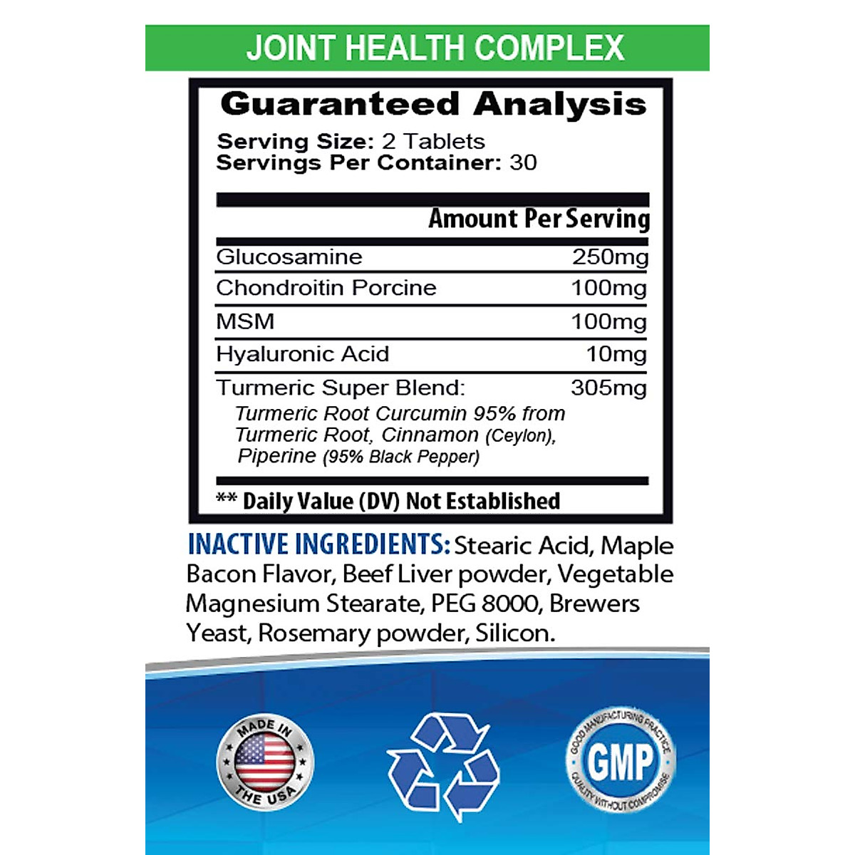 Dog itching Skin Relief Supplements - PET Joint Health Complex with Turmeric - Dogs and Cats - MSM GLUCOSAMINE - Immune Boost - Dog Vitamin e - 1 Bottle (60 Tablets)