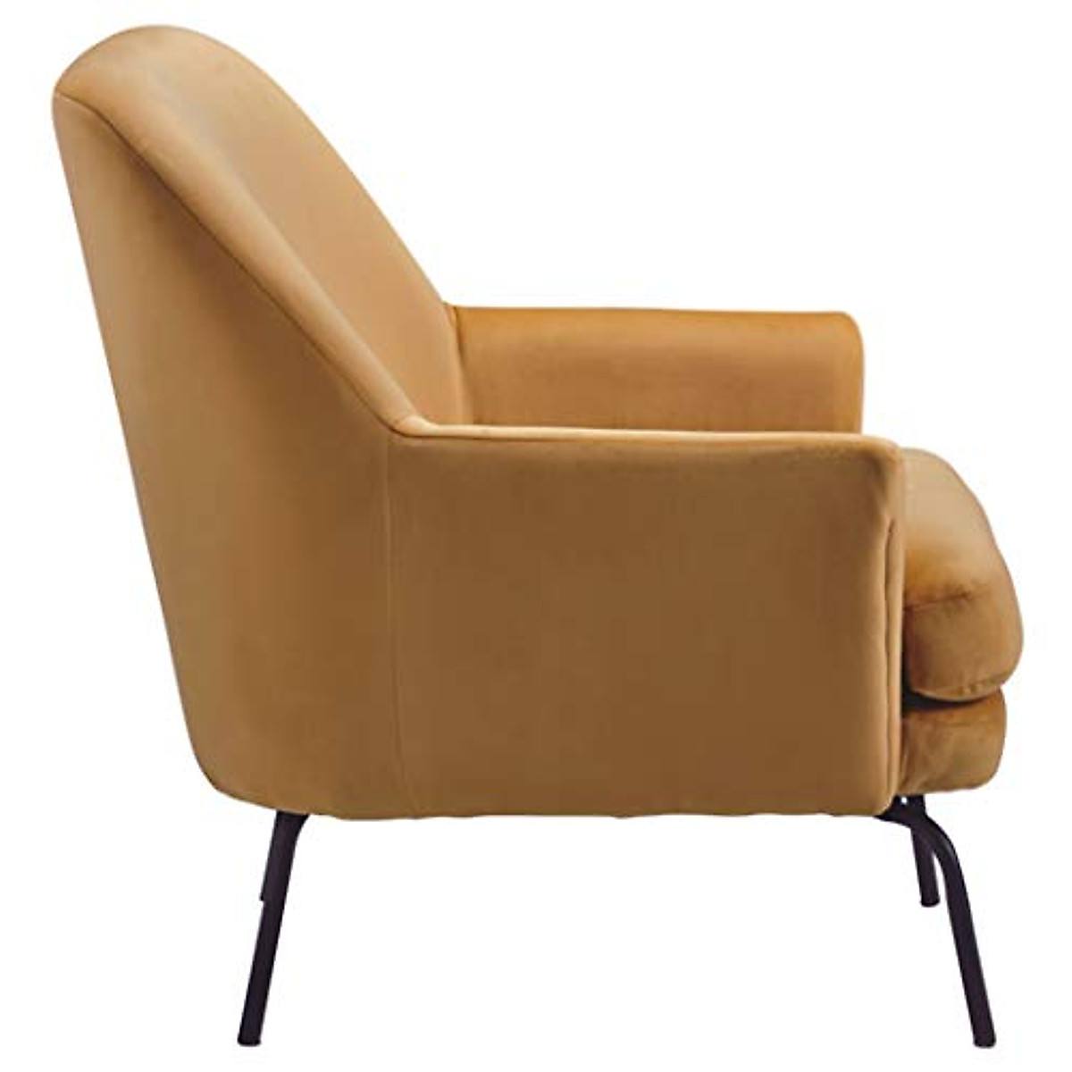 Signature Design by Ashley Dericka Modern Velvet Upholstered Accent Chair, Gold
