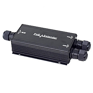 CENTROPOWER Outdoor Gigabit PoE Extender IP67 Waterproof, 60W 10/100/1000Mbps，2 Channel PoE++ Extender，Comply with IEEE 802.3af/at/bt，for IP Security Camera