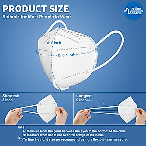 KN95 Disposable Face Masks, 5 Layer Cup Dust Protective Face Masks for Men & Women, White,30PCS