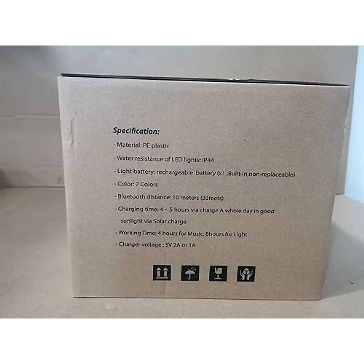 Outdoor Rock Speaker Solar-Powered Wireless Bluetooth 5.0 Speaker Waterproof with RGB Color Multi-Unit Connect Outdoor Speakers for Patio Pool Deck Yard Garden and Home - Pair