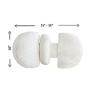 Lacomfy Pregnancy Pillow for Side Sleeper, Double Wedge Pillow for Maternity, Side Sleeping Pillow for Belly, Waist, Back Support, Detachable and Removable Outercase, Easy to Clean