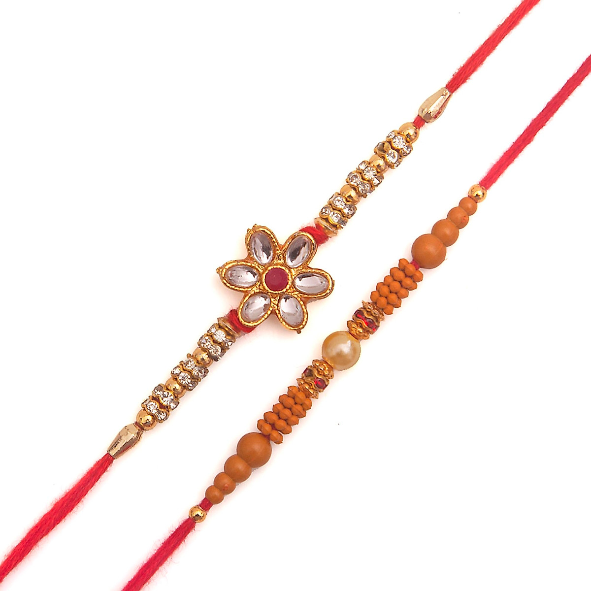 Rakhi For Brother Set of 2 With Greeting Card, Beautiful Designer Raksha Bandhan Rakhi Gift Set For Brother Bhaiya Bhai Bro, Traditional Indian Style Rakshbandhan Rakhi Gifts For Brother