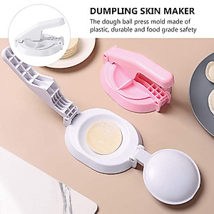 Hemoton 1Pc Dumpling Wrapper Manual Tortilla Maker Tortilla Maker Machine Mountain Pie Maker Dumpling Dough Presser Taco Tortillas Manual Dough Press Tool White Household to Rotate Folder