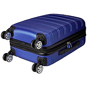 Rockland Melbourne Hardside Expandable Spinner Wheel Luggage, Blue, Carry-On 20-Inch