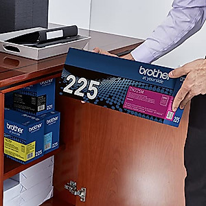 Brother Genuine High Yield Toner Cartridge, TN225M, Replacement Magenta Toner, Page Yield Up To 2,200 Pages, Amazon Dash Replenishment Cartridge, TN225