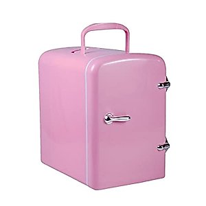 YAARN Small Fridge for Bedroom Mini Fridge Cooler Portable Personal Fridge (Color : Pink)