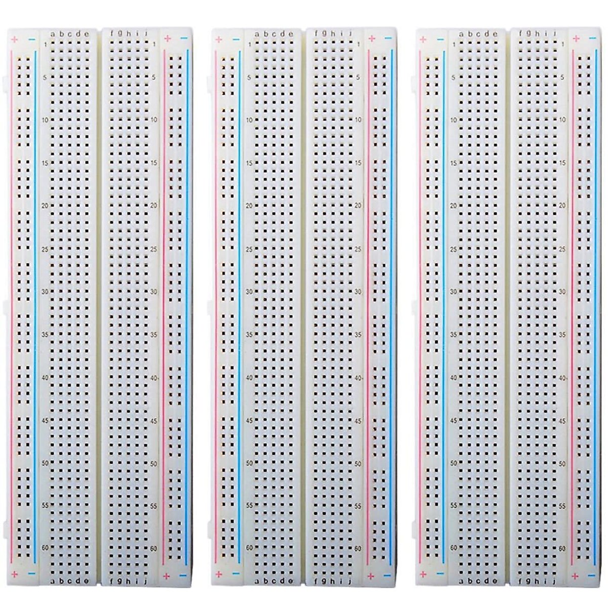 DIYables 3pcs Solderless Breadboard 830 Point Prototype for Arduino, ESP32, ESP8266, Raspberry Pi