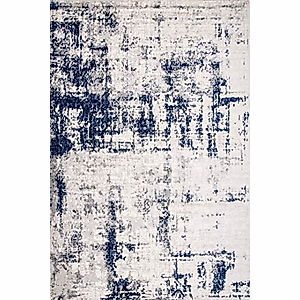 nuLOOM Madalynn Abstract Modern Area Rug, 8 ft x 10 ft, Silver