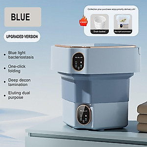 Portable Washing Machine, 17l Folding Mini Washer With 4 Modes Deep Cleaning Of Underwear, Baby Clothes, Washer Machine For Apartments, Dorm, Camping, Rv, Travel Laundry (A)