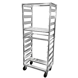SHOPCraft Side Load Aluminum Speed Rack, Commercial Standard Heavy Duty Aluminum Bun Racks For Food Service, Bakery, Restaurant, NSF Listed Industrial Baking Pan Rack (10 Tier 6 Inch Spacing)