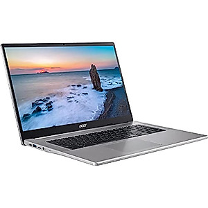 Acer 2022 Chromebook, 17" IPS Full HD(1920x1080) Screen, Intel Celeron Processor Up to 2.80 GHz, 4GB DDR4 Ram, 64GB SSD, Super-Fast 6th Gen WiFi, Chrome OS, Natural Silver(Renewed)