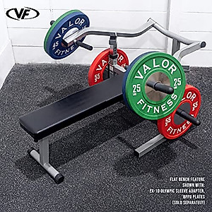 Valor Fitness BF-47 - Weight Bench Press Machine - 9 Adjustable Positions Flat Incline with Converging Arms - Plate Loaded - Chest Arm Ab Workout, Home Gym Equipment 250 LB Combined Max