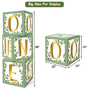 Levfla Wild One Birthday Decorations Balloon Boxes Sage Green Jungle Theme First Birthday Baby Shower Decoration 1st Birthday Party Supplies for Boy Girls
