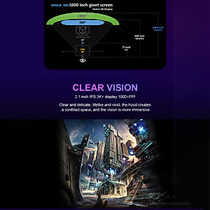 xoxivo VR Headset, 3D VR Virtual Reality Headsets, PPI1058, 3K, PPD 30, Support for Android, iOS, Windows, Various PS4, Switch, Xbox, PC and Other Game Consoles Ultra-Thin 150g, 25mm (Color : Svart)