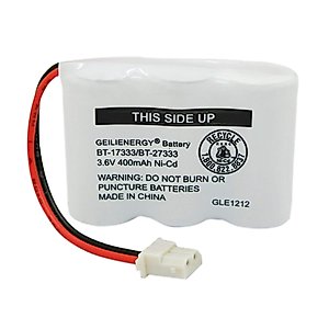 Geilienergy BT-17333 BT-27333 Handset Telephone Rechargeable Battery 2/3AA 3.6V NI-CD Cordless Phone Battery Compatible with Vtech BT17333 BT27333 BT-17233 BT17233 BT-163345 CS5121 (Pack of 1)
