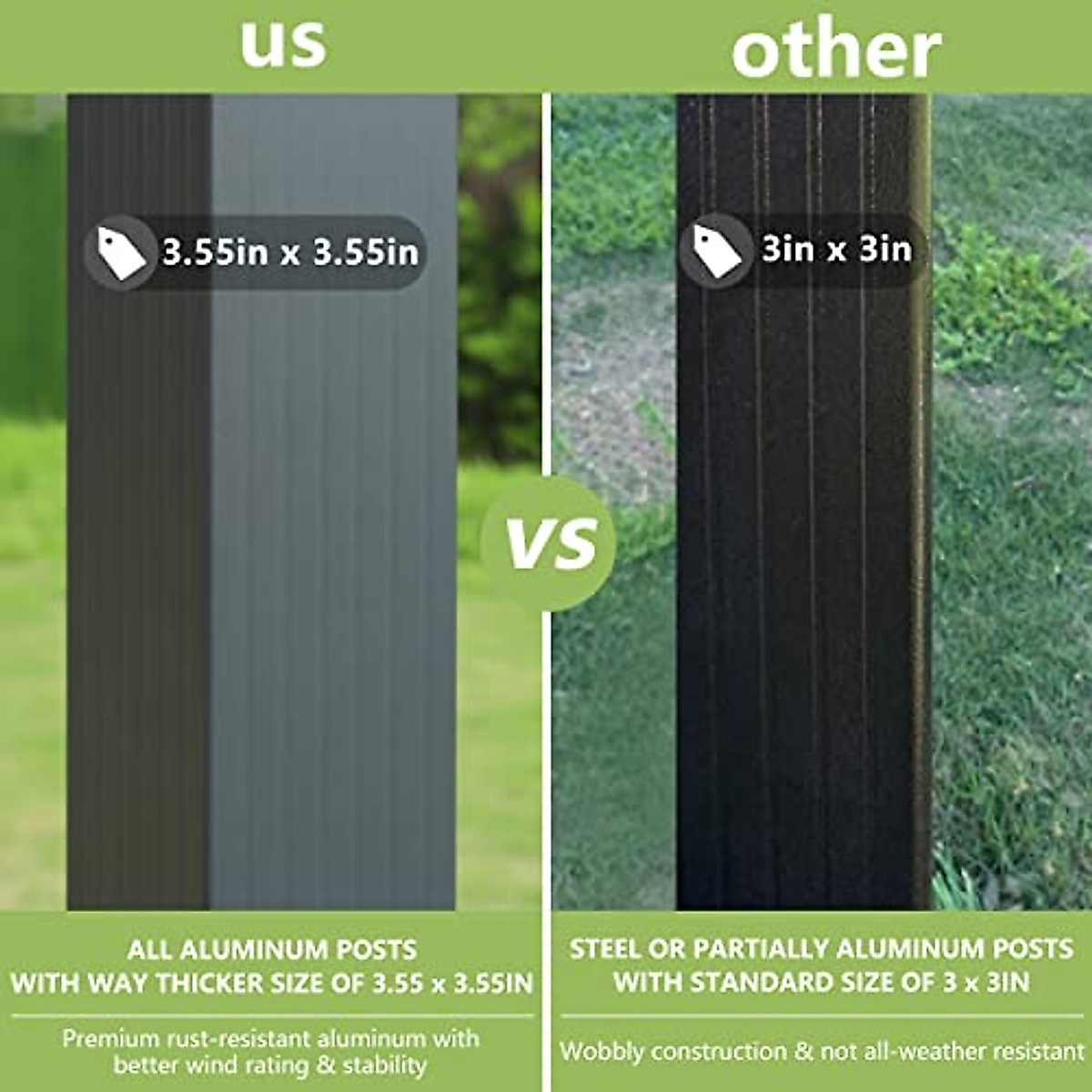 VEIKOU 10x13ft Pergola, Aluminum Pergola w/Thicker Post & Upgraded Retractable Pergola Canopy, Metal Pergolas and Gazebos Heavy-Duty Outdoor Shelter for Porch Yard, Grey