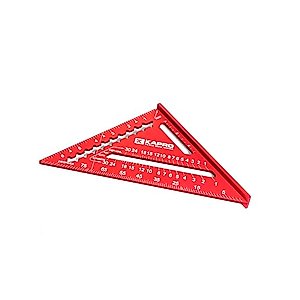 Kapro - 446 High Definition Anodized Rafter Square - Resists Wear and Corrosion - Features Conversion Table and Protractor - Lightweight & Compact Profile - 7 Inch