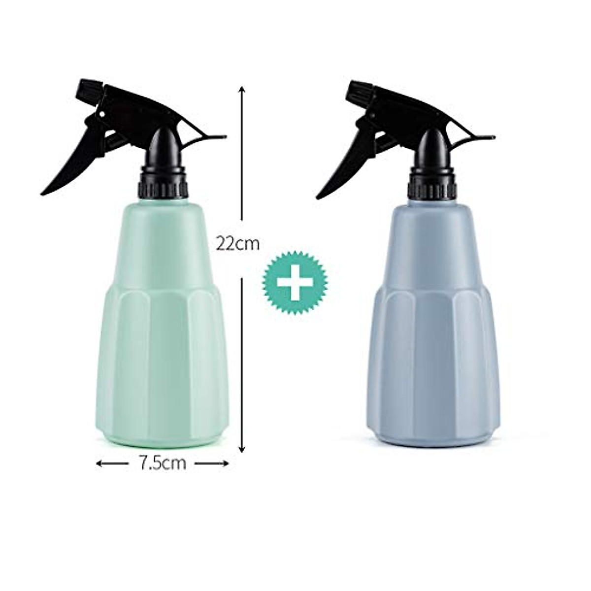 Adjustable Empty Spray Bottle Plastic Water Pot Handheld Pressing Garden Watering Can For Indoor Outdoor House Plants, Pet, Spray (Mint Green_500ml, One Size)