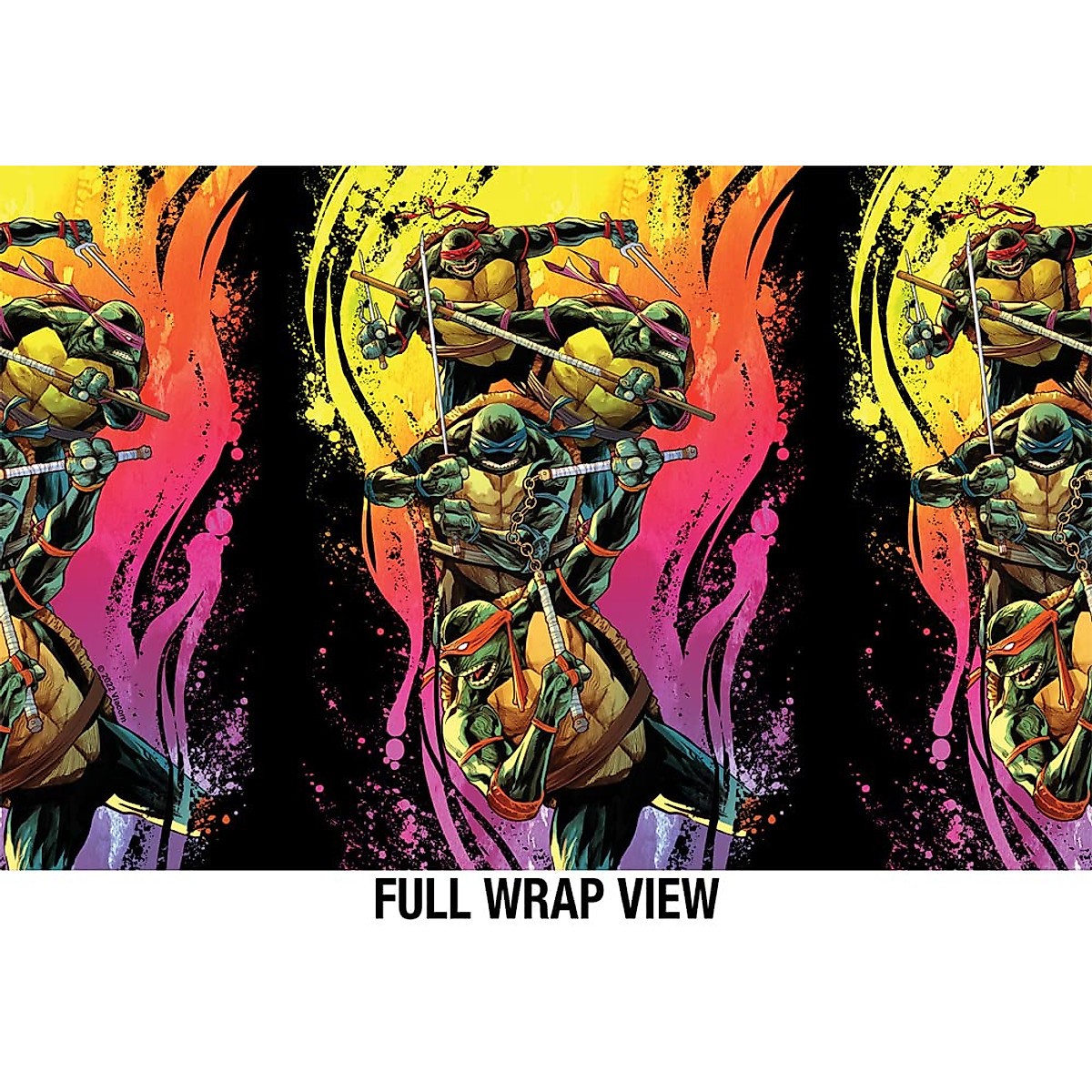 Teenage Mutant Ninja Turtles TMNT OFFICIAL Gradient Group Splash 18 oz Insulated Water Bottle, Leak Resistant, Vacuum Insulated Stainless Steel with 2-in-1 Loop Cap