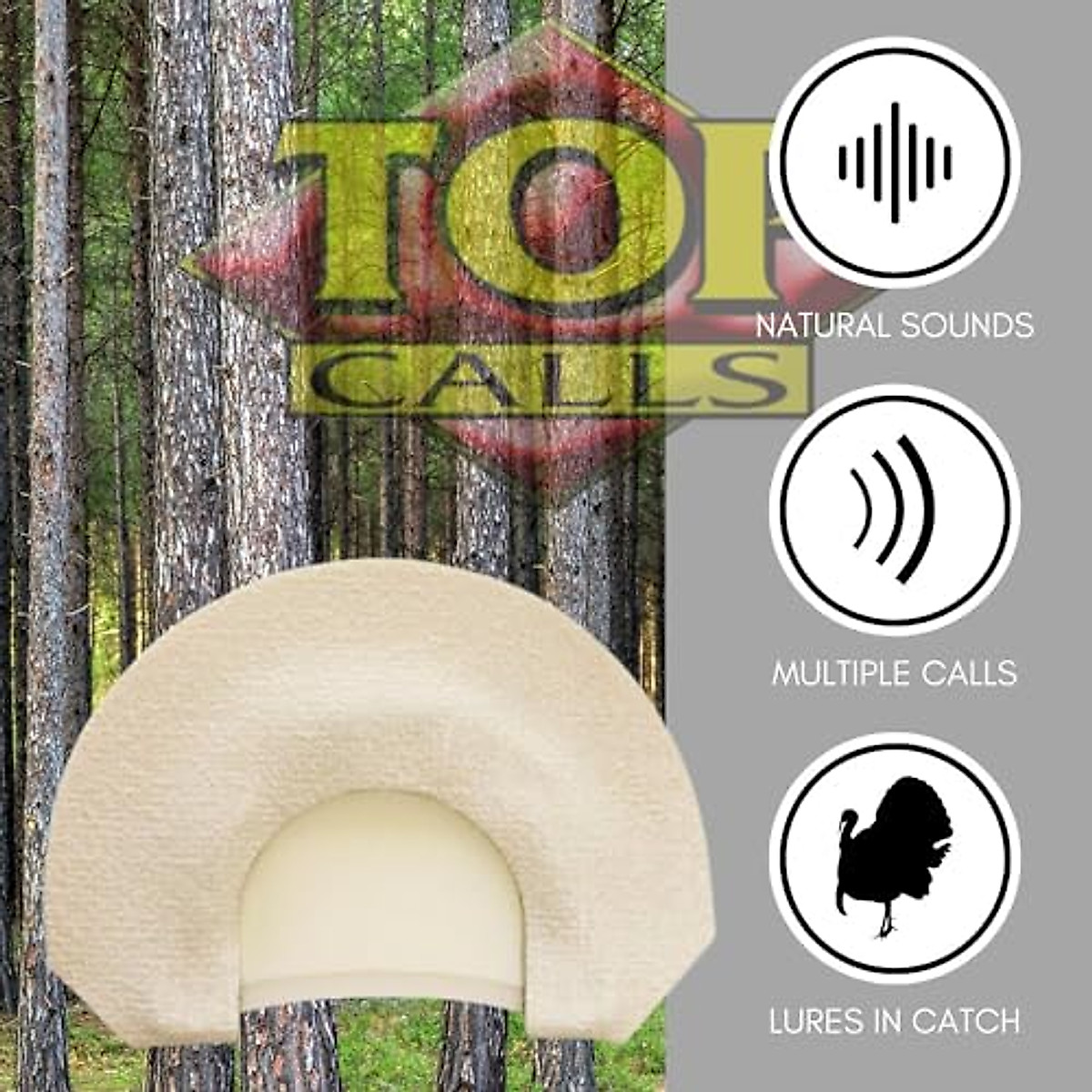 Top Calls Young Hen | Turkey Call | Mouth Call | Become a Living Turkey Decoy | American Made by Hand | Must Have Hunting Accessories & Turkey Hunting Gear Realistic Turkey Sounds