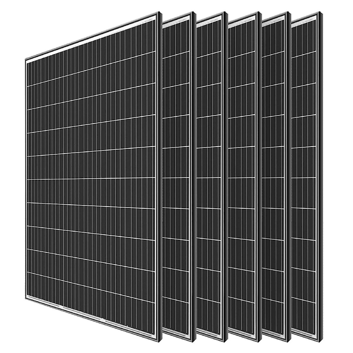 Renogy 6pcs Solar Panel Kit 320W 24V Monocrystalline On/Off Grid for RV Boat Shed Farm Home House Rooftop Residential Commercial House，6 Pieces, UL Certified