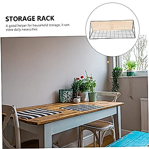 HOMOCONO 1pc Storage Rack Home Supplies Rack Sundries Organizing Holder Storage Mounted Shelves for Storage Multifunctional Wall Shelf Useful Wall Shelf House Gadgets Home Items Solid Wood