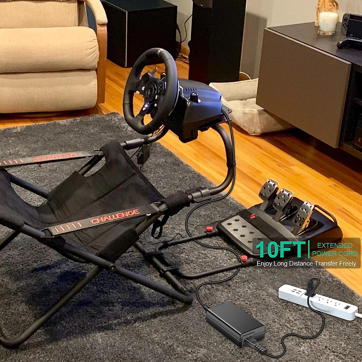 HKY 24V AC Adapter Charger for Logitech Racing Wheel G920 G25 G27 G29 G923 G940,PS3,Driving Force GT Racing Whee APD DA-42H24,190211-0010,190211-A030,534-000688,AD10110LF,ADP-18Ll Power Adapter Cord