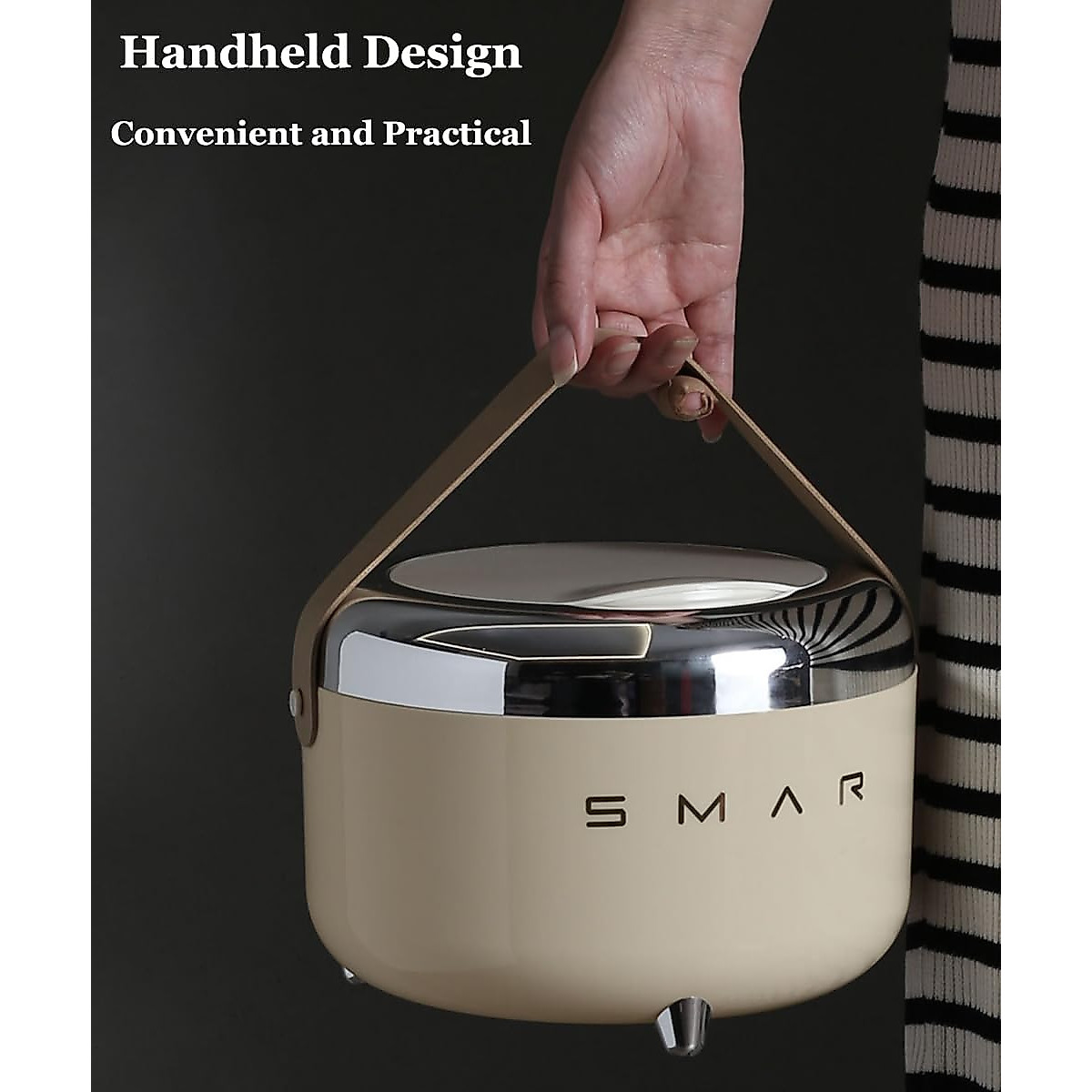 Aiabaleaft Mini Trash Can with Lid, Small Trash Can for Desk, 1.5 Liters Countertop Mini Garbage Cans, PET Desk Wastebaskets, 3 Roll Bags Included (Milky White)