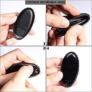 Lcyam Key Fob Cover for 3/4/5 Button Nissan Rogue Altima Maxima Sentra X Trail Patrol Murano Pathfinder Serena Kicks Armada Versa Accessories, Blue