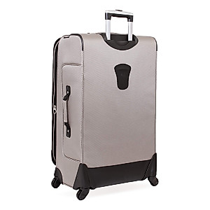 SwissGear Sion Softside Expandable Luggage, Pewter, Checked-Large 29-Inch