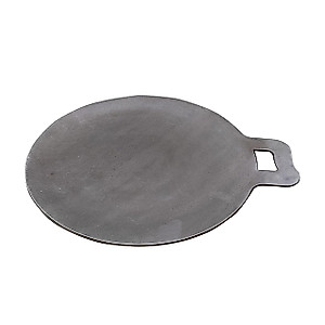 Nakshathra Iron Dosa Tawa Iron Dosa Kallu CookwareLarge Size Dosa Iron Tawa - 14 In with Handle Export Quality, Black