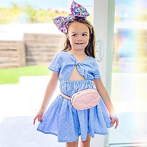 mibasies Kids Fanny Pack for Girls Toddler Waist Bags with Belt