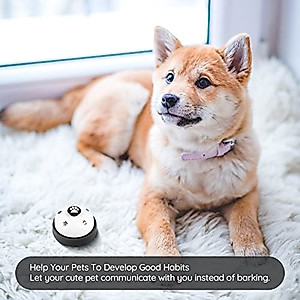 VIMOV Pet Training Bells, Set of 2 Dog Bells for Potty Training, Desk Bell for Dogs, White