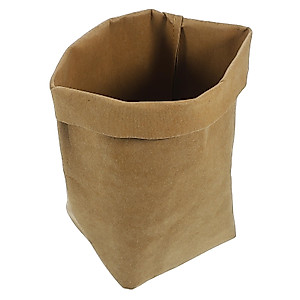 BESTOYARD 2pcs Bags for Planting Small Paper Bag Organizers Brown Paper for Leaves Refrigerator Containers Kraft Bags Plant Basket Paper Garden Ornament Container Decorations Washable